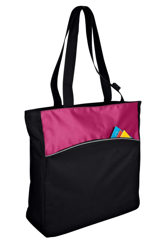 Two-Tone Colorblock Polyester Canvas tote Bag | BAGANDTOTE.COM